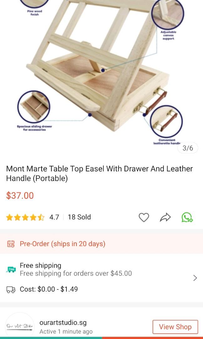 Mont Marte table easel, Hobbies & Toys, Stationery & Craft, Art ...