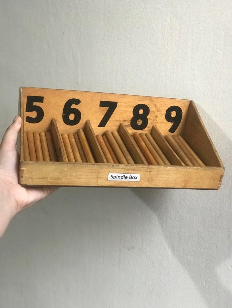 Montessori Spindle Box, Hobbies & Toys, Toys & Games on Carousell
