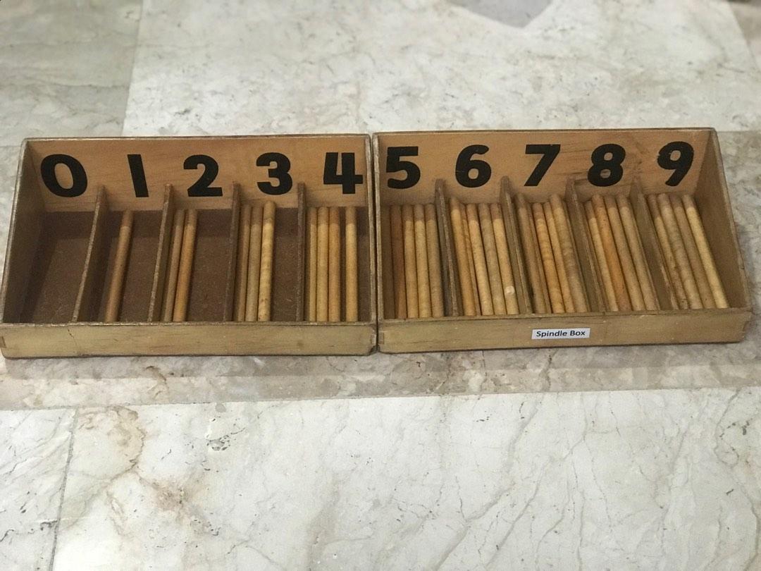 Montessori Spindle Box, Hobbies & Toys, Toys & Games on Carousell
