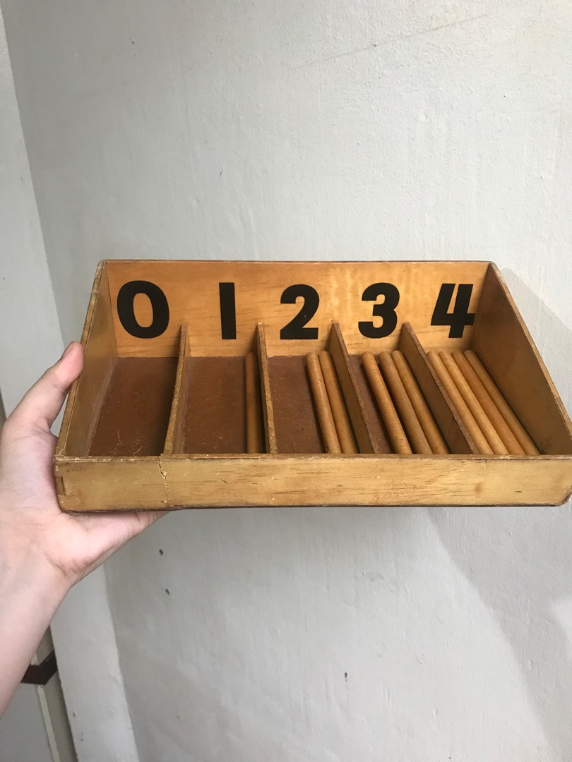 Montessori Spindle Box, Hobbies & Toys, Toys & Games on Carousell