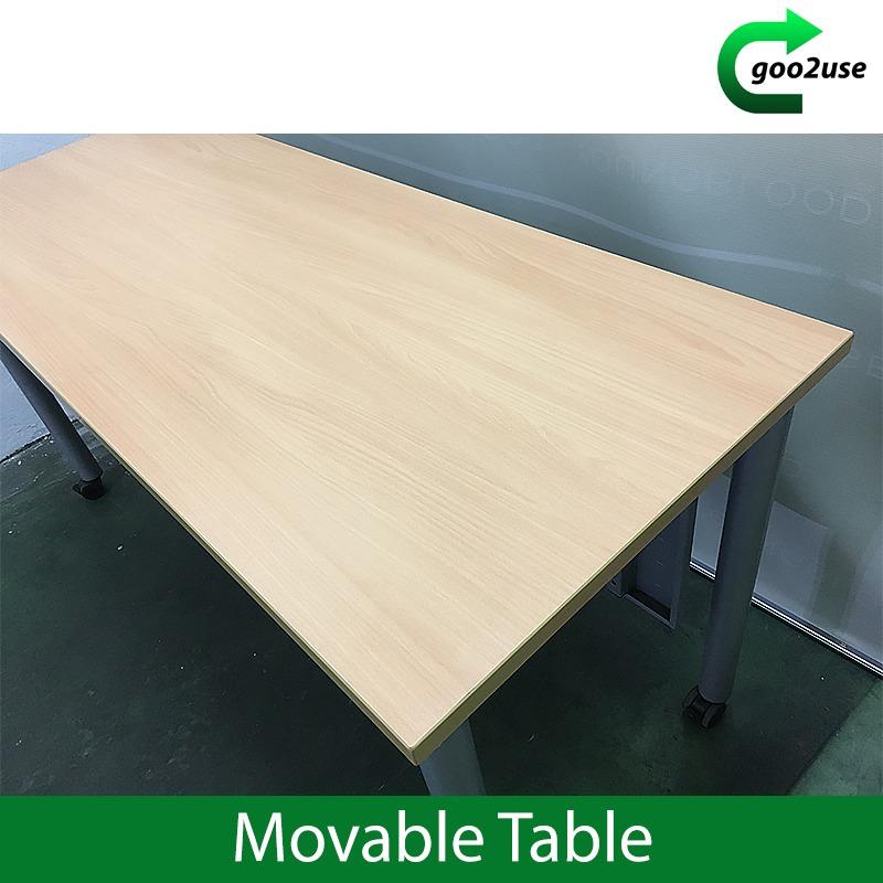 Movable Office Study Table Computer Desk 150cm x 60cm, Furniture & Home ...