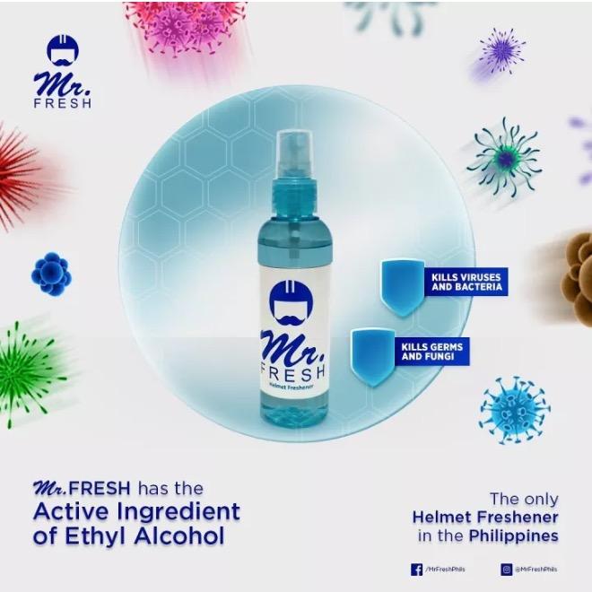 Mr. Fresh Helmet Freshener and Sanitizer - Shower Fresh, Beauty ...