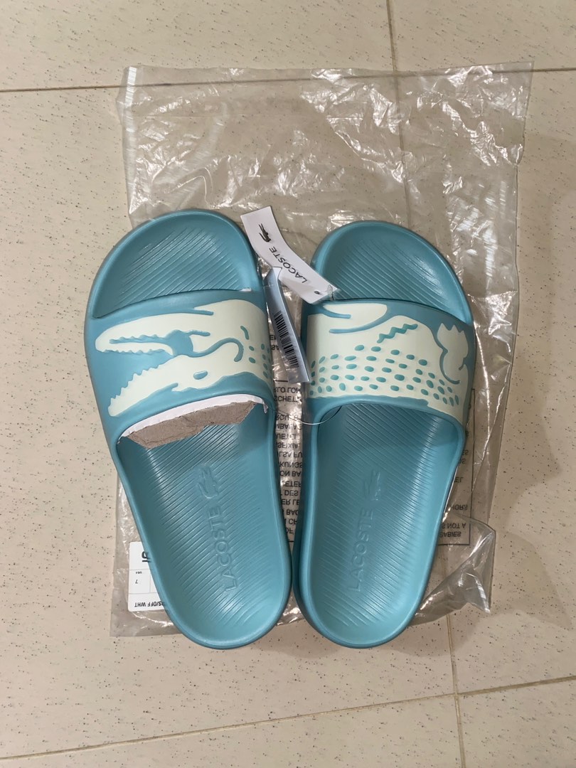 New Lacoste Slides, Women's Fashion, Footwear, Slippers and slides on ...