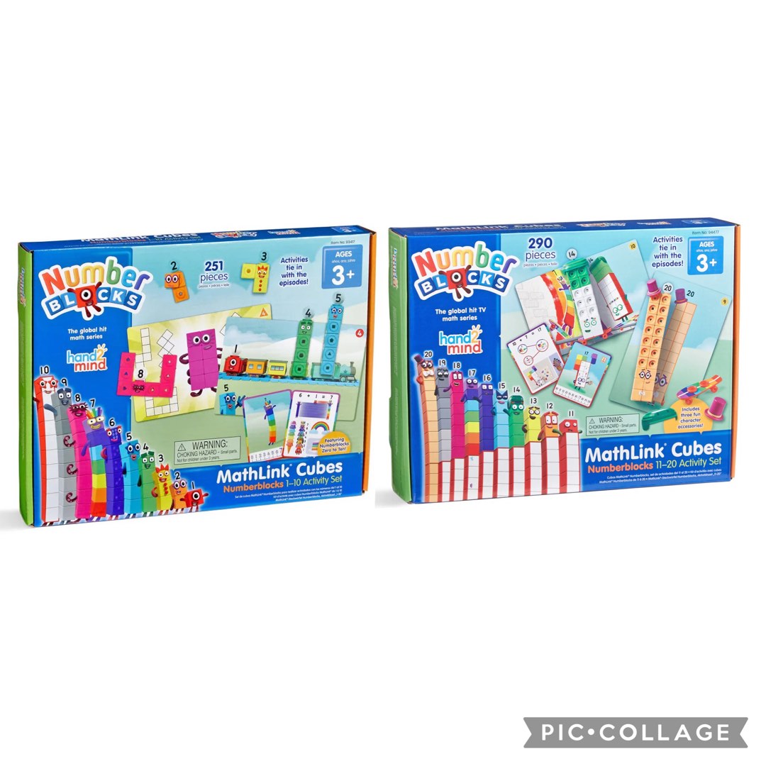 NumberBlocks MathLink Cubes Number Blocks 1-10 11-20 Activity Set Math ...