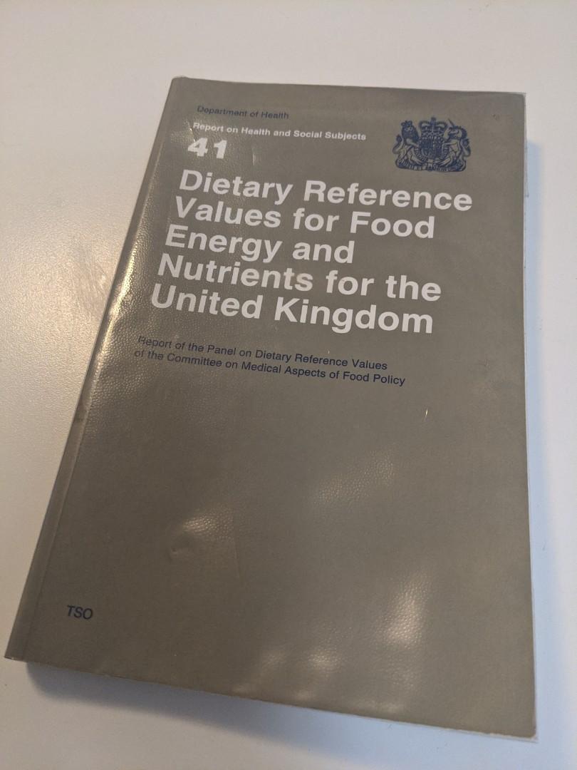 Nutrition Dietary Reference Values for Food Energy and Nutrients for ...