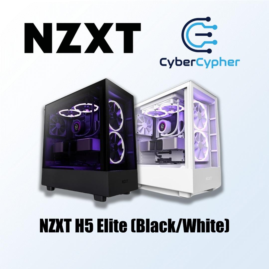 NZXT H5 Elite (Black/White) ATX PC Case, Computers & Tech, Parts ...