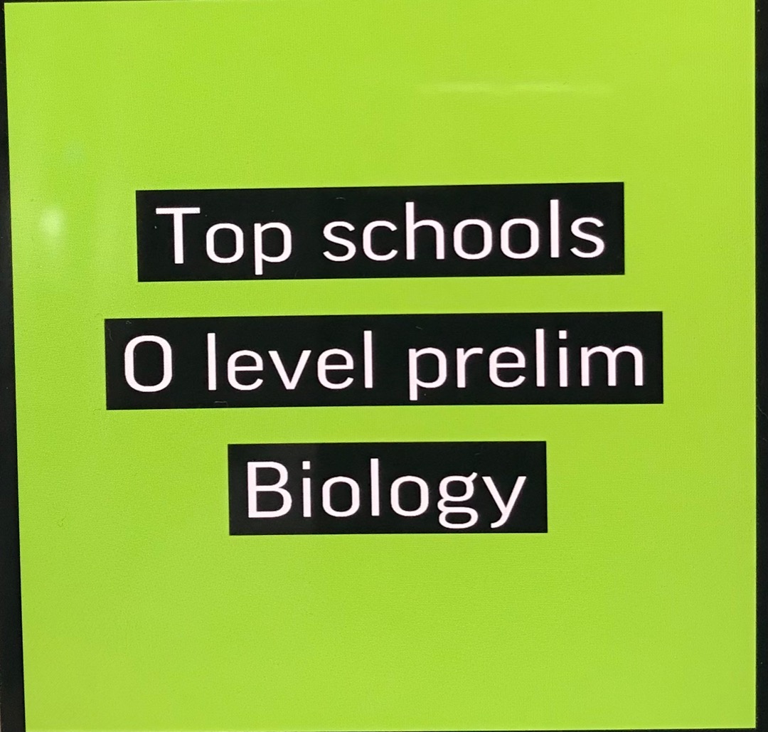 ACSI, MGS etc O levels pure Bio prelim papers (19 papers from 7 schools ...