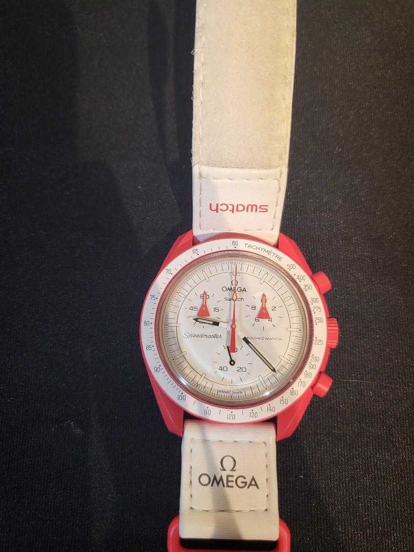 Omega swatch mars, Luxury, Watches on Carousell