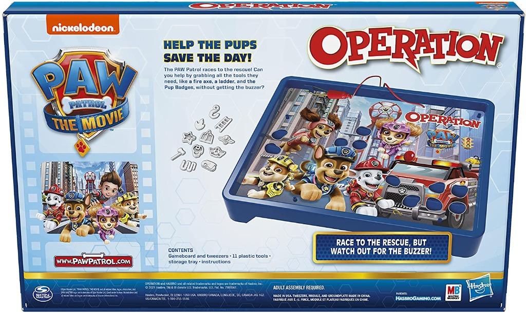 Operation Game: Paw Patrol The Movie Edition Board Game for Kids Ages 6 ...