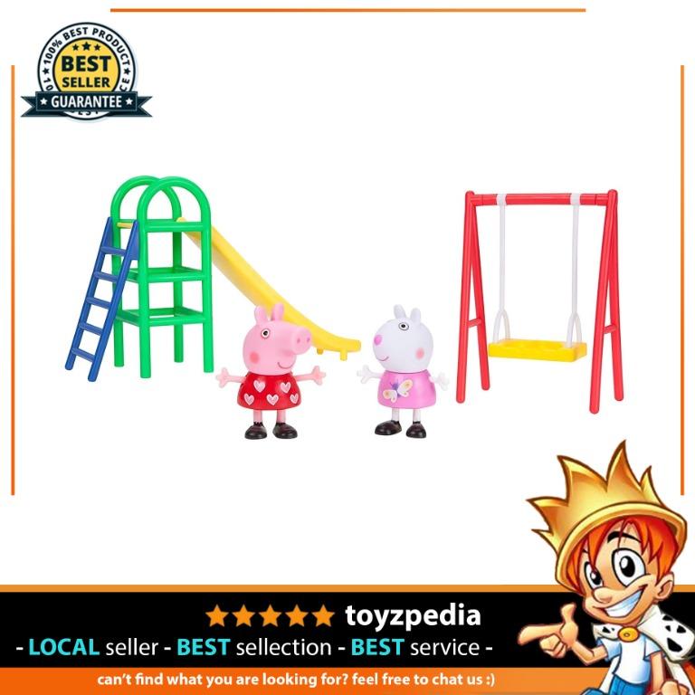 Peppa Pig Playground Fun Playset, 4 Pieces - Includes Peppa & Suzy ...