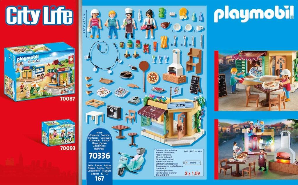 Playmobil Pizzeria Restaurant 70336 City Life Playset - Pizzeria ...