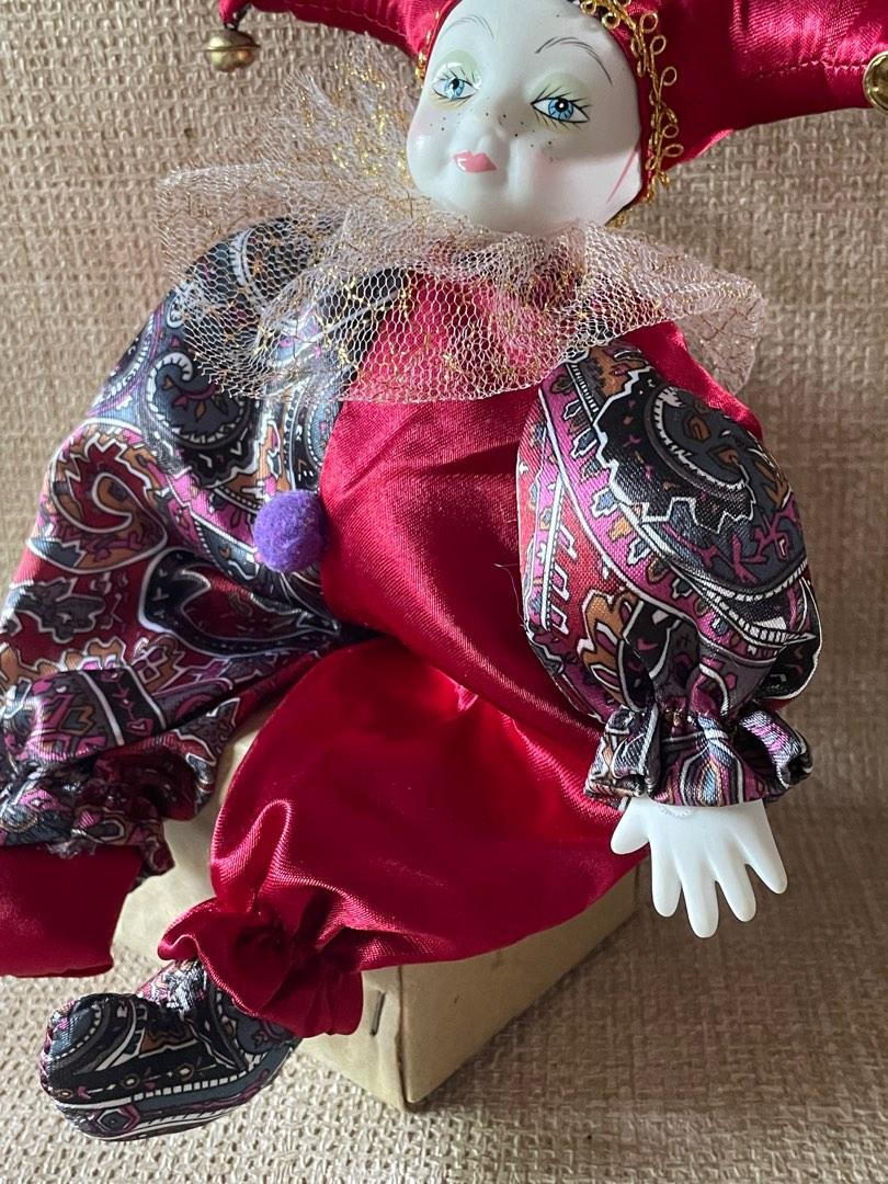 Porcelain Jester Clown Doll, Hobbies & Toys, Toys & Games on Carousell