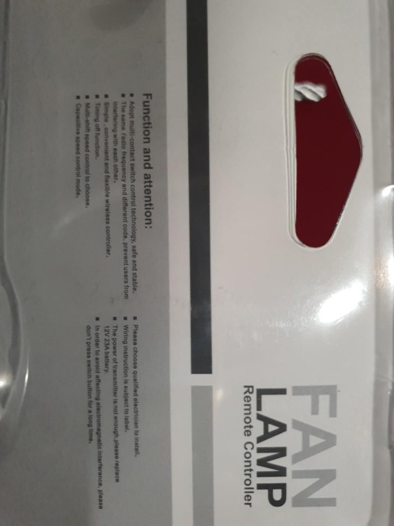 Posco fan lamp remote control, Furniture & Home Living, Lighting & Fans ...