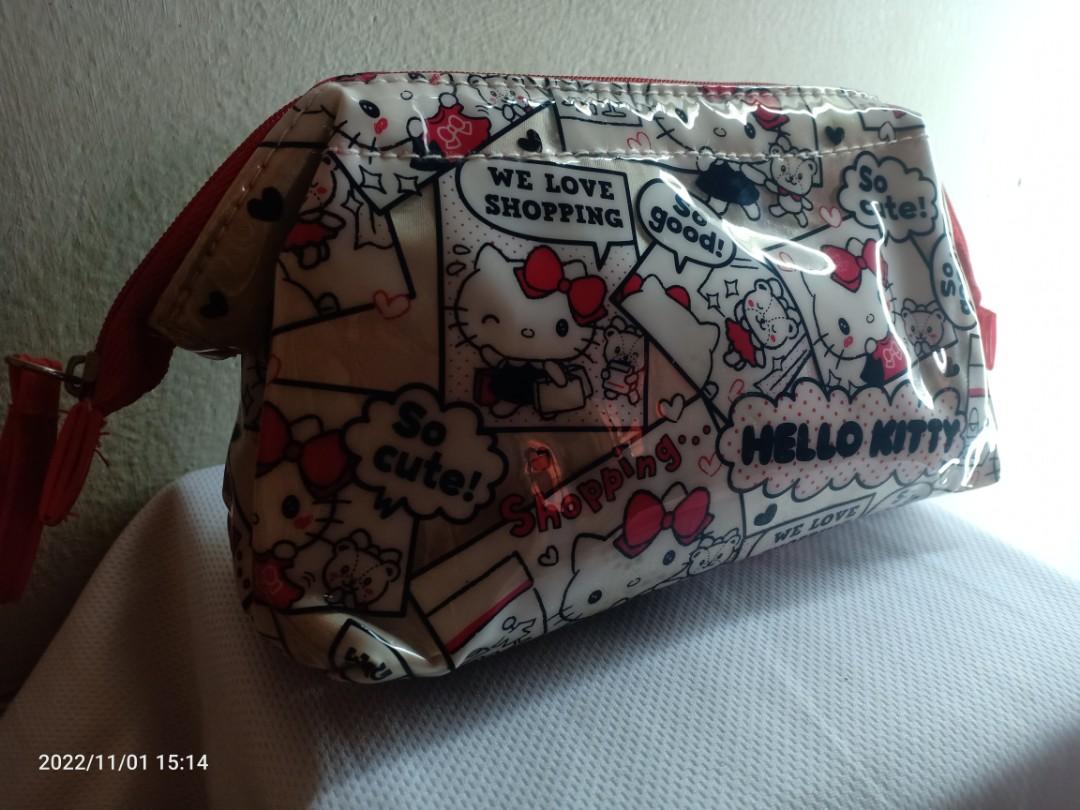 Pouch Hello Kitty Ex Sanrio, Fesyen Wanita, Tas & Dompet di Carousell