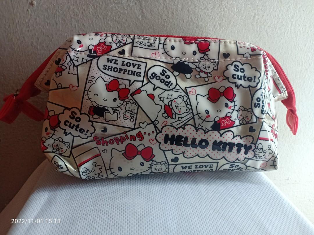 Pouch Hello Kitty Ex Sanrio, Fesyen Wanita, Tas & Dompet di Carousell