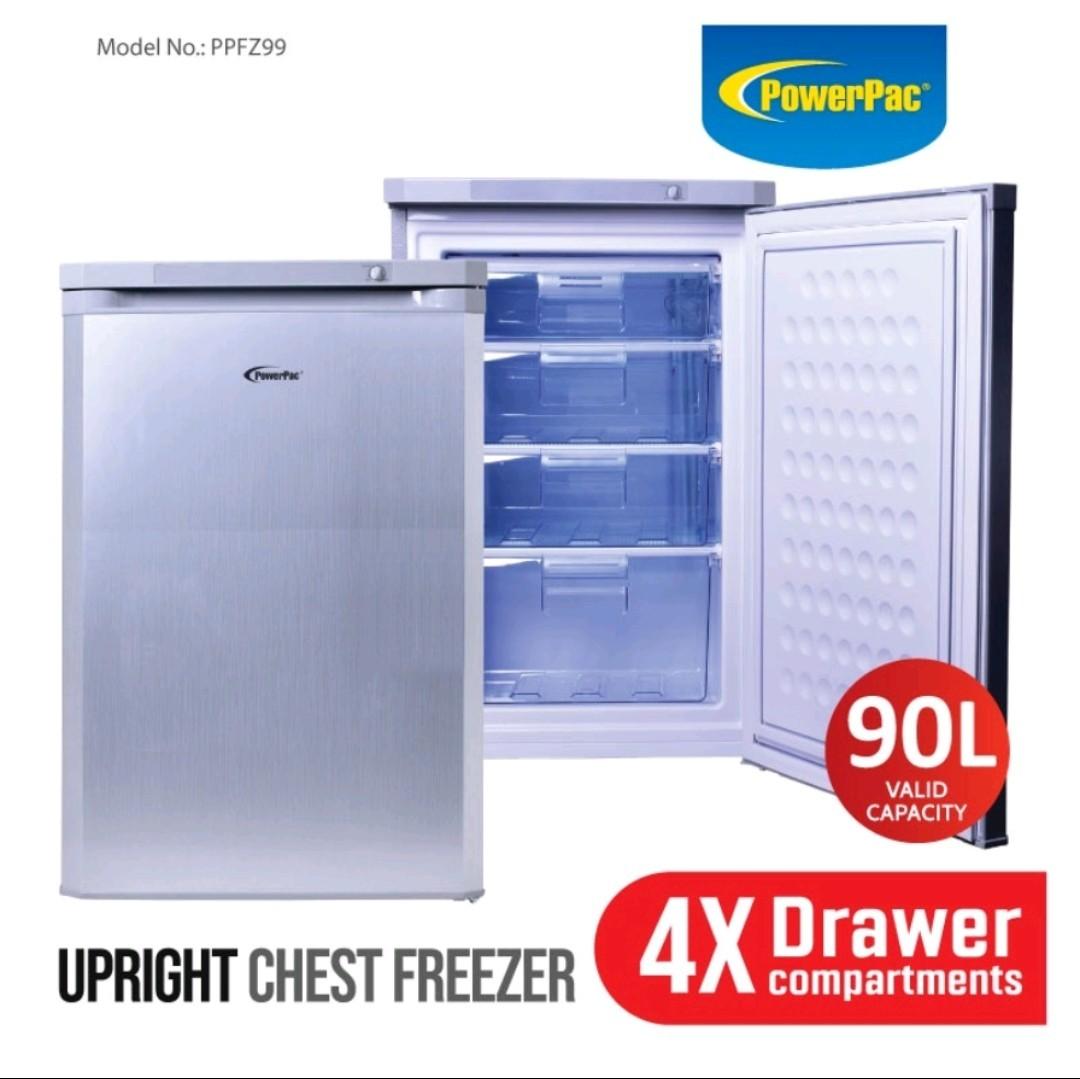Powerpac 90L upright chest freezer for breastmilk, TV & Home Appliances ...