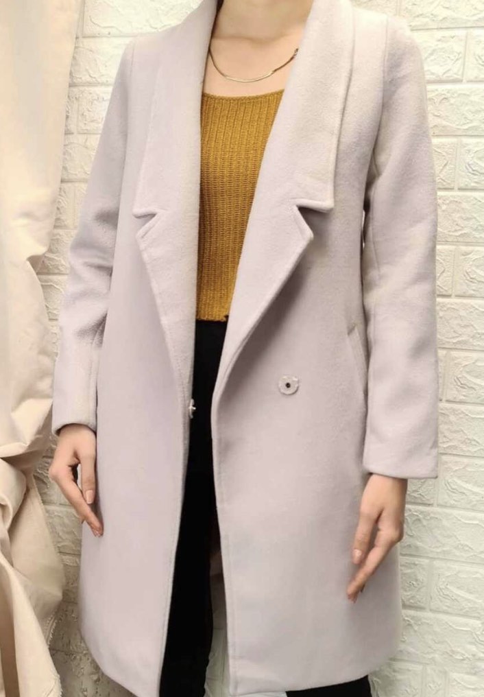 Premium long coat cream, Women's Fashion, Coats, Jackets and Outerwear ...