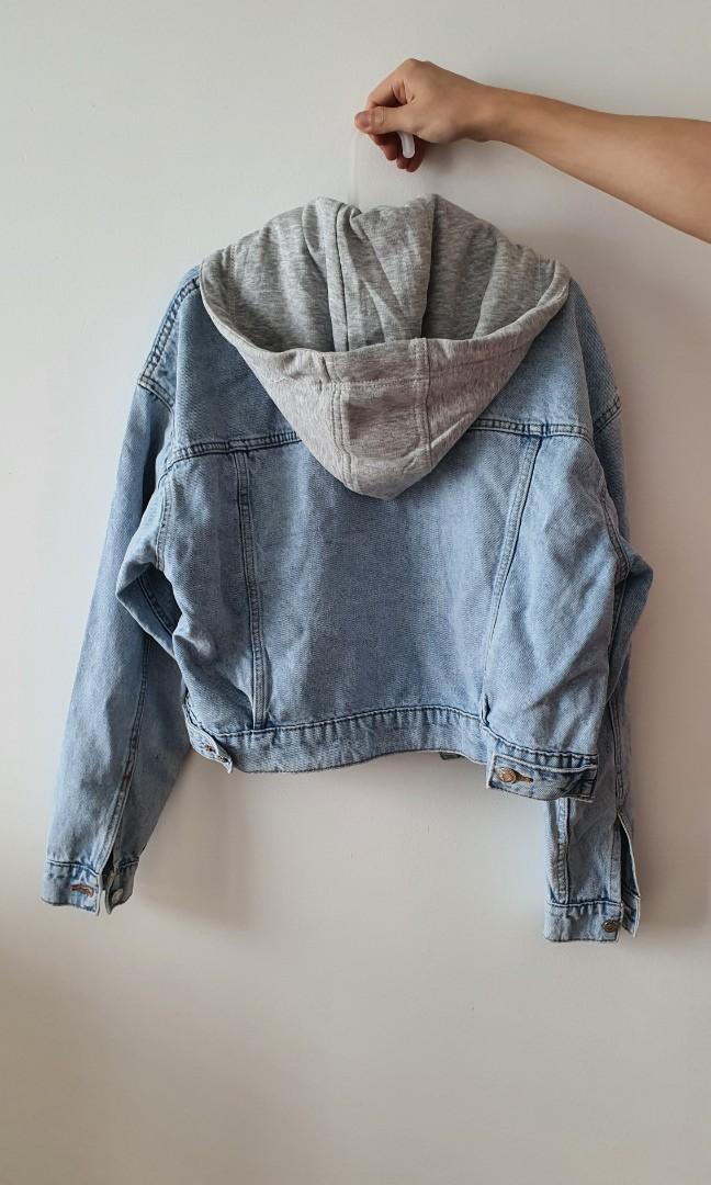 Primark Hooded Denim Jacket, Women's Fashion, Coats, Jackets and ...