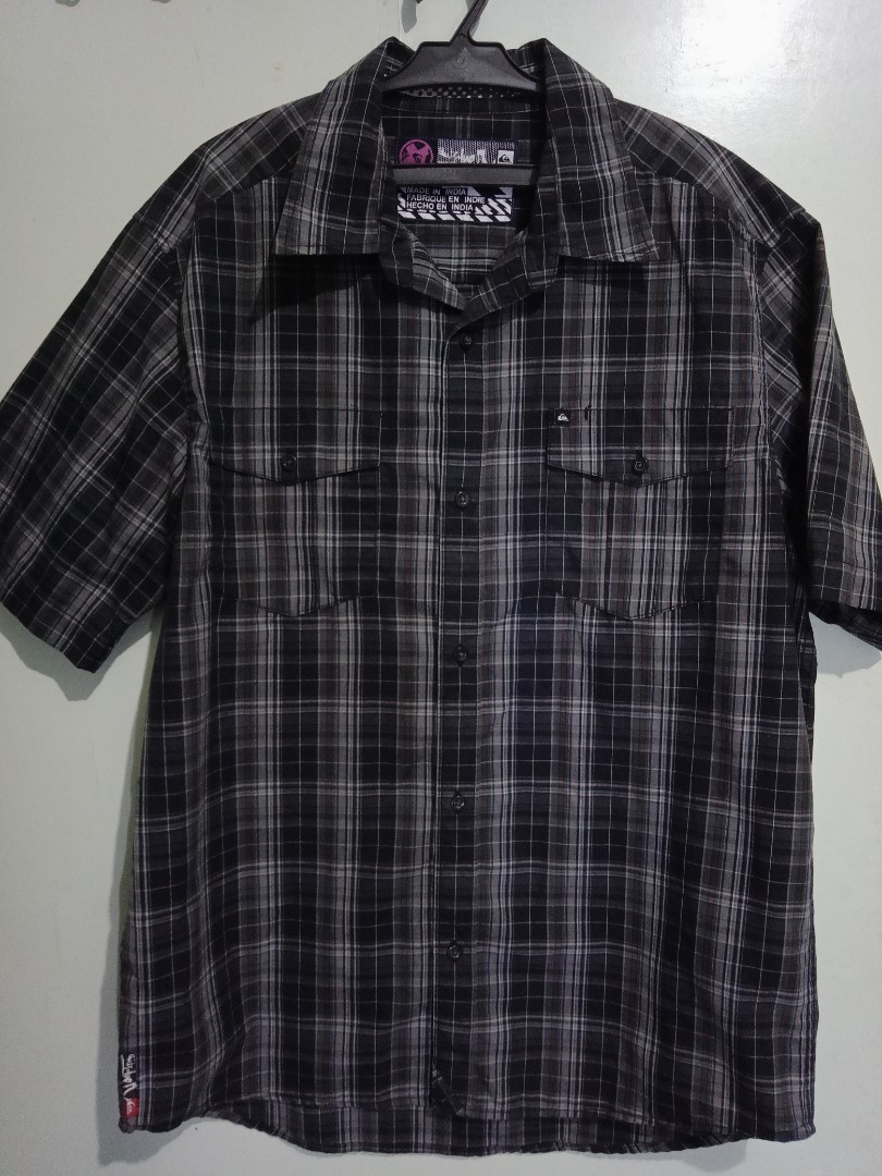 QUICKSILVER CHECKERED POLO, Men's Fashion, Tops & Sets, Tshirts & Polo Shirts on Carousell