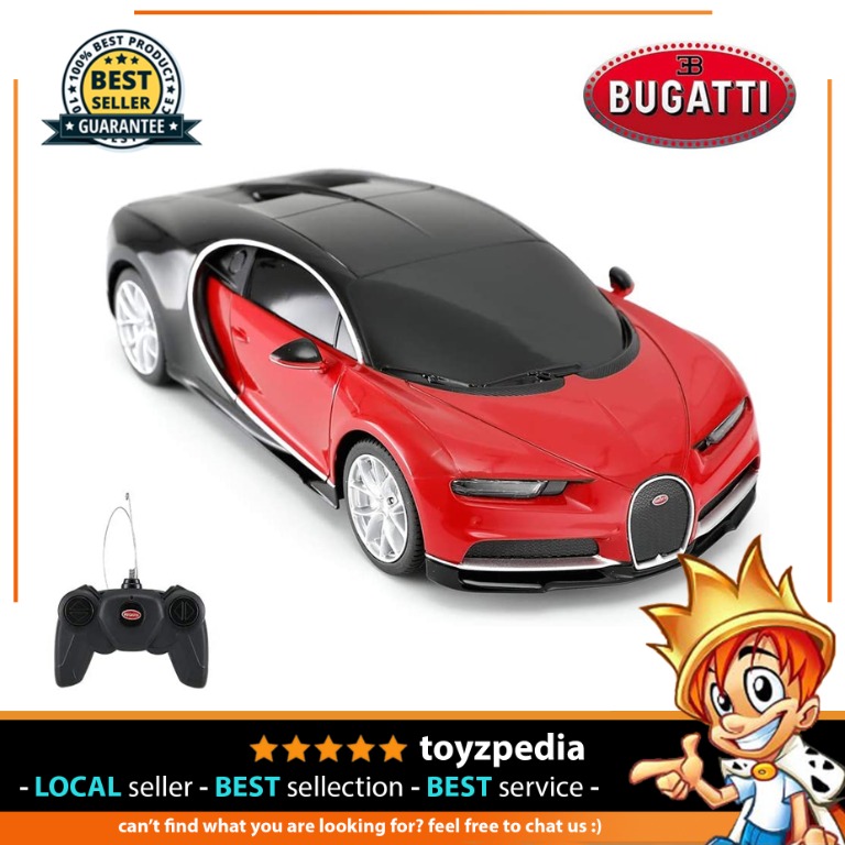 RASTAR Bugatti Toy Car, 1/24 Scale Bugatti Chiron RC Model Car, Red ...