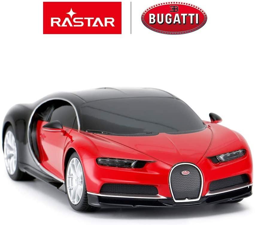 RASTAR Bugatti Toy Car, 1/24 Scale Bugatti Chiron RC Model Car, Red ...