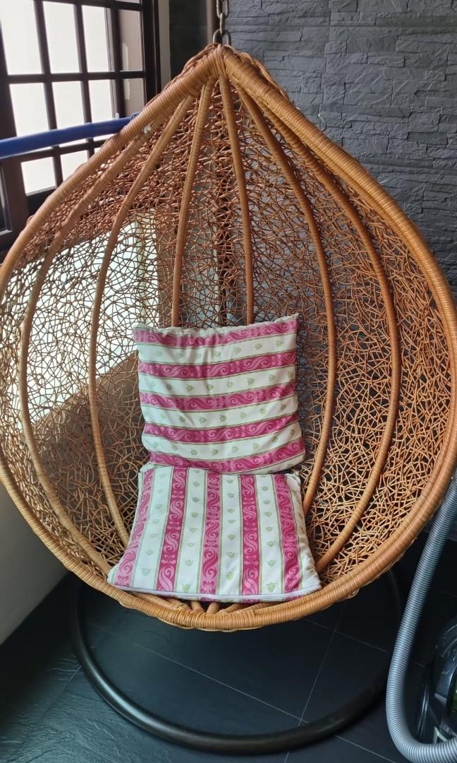 Rattan Swing Chair, Furniture & Home Living, Outdoor Furniture on Carousell