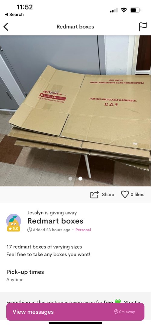 Redmart boxes, Furniture & Home Living, Home Improvement & Organisation ...