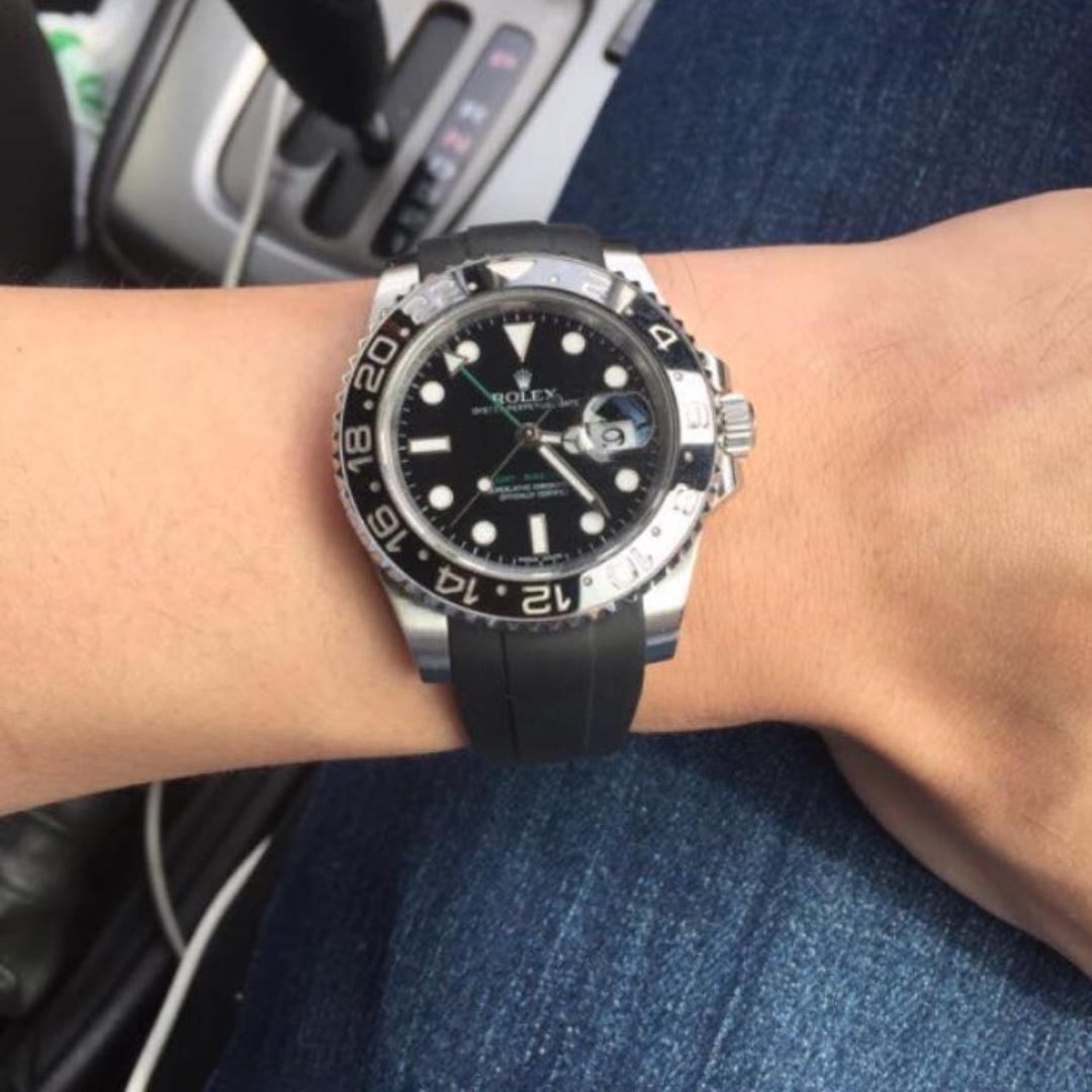 rolex submariner gmt explorer rubber strap, Luxury, Watches on Carousell