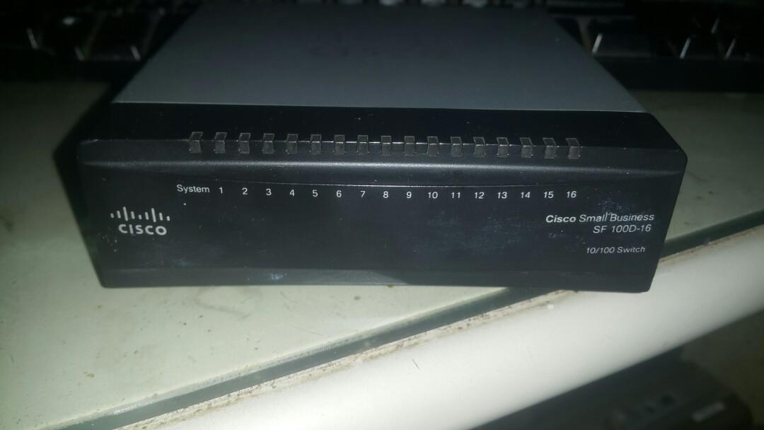 ROUTER CISCO cisco small business Model : SF 100D - 16, Computers & Tech, Office & Business ...