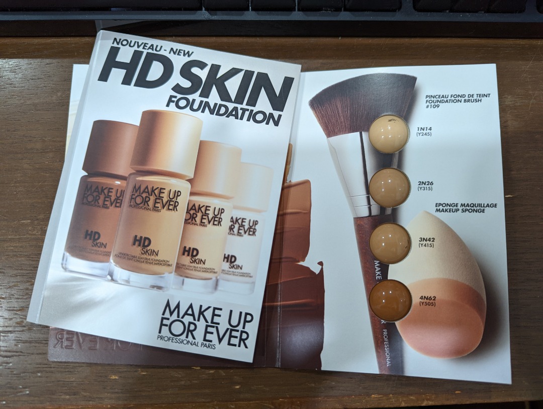 {Sample} Make Up For Ever HD Skin Foundation Sample Card, Beauty ...
