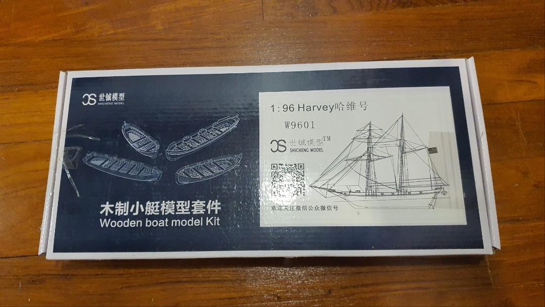 Shicheng Harvey 1/96 Wooden Boat Model Kit, Hobbies & Toys, Toys ...