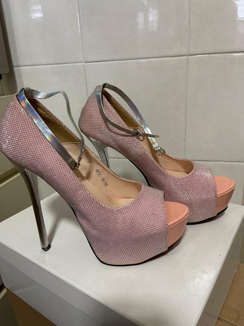 Shiny pink stilettos, Women's Fashion, Footwear, Heels on Carousell
