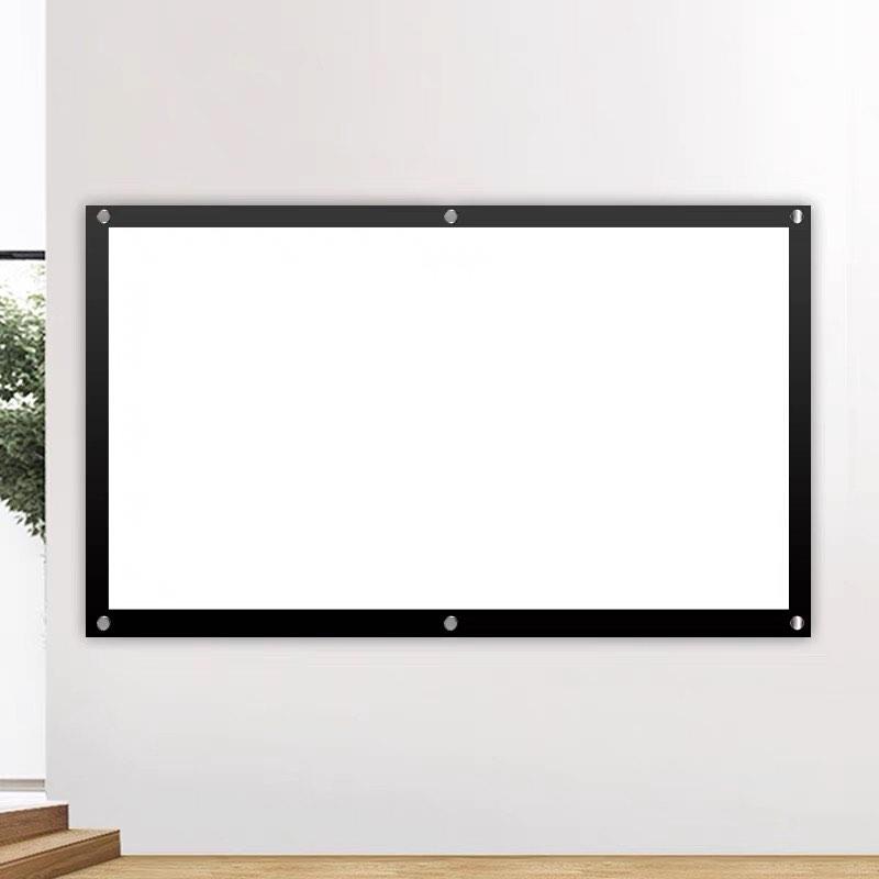 Simple Curtain Projector Screen 100 inch, TV & Home Appliances, TV ...