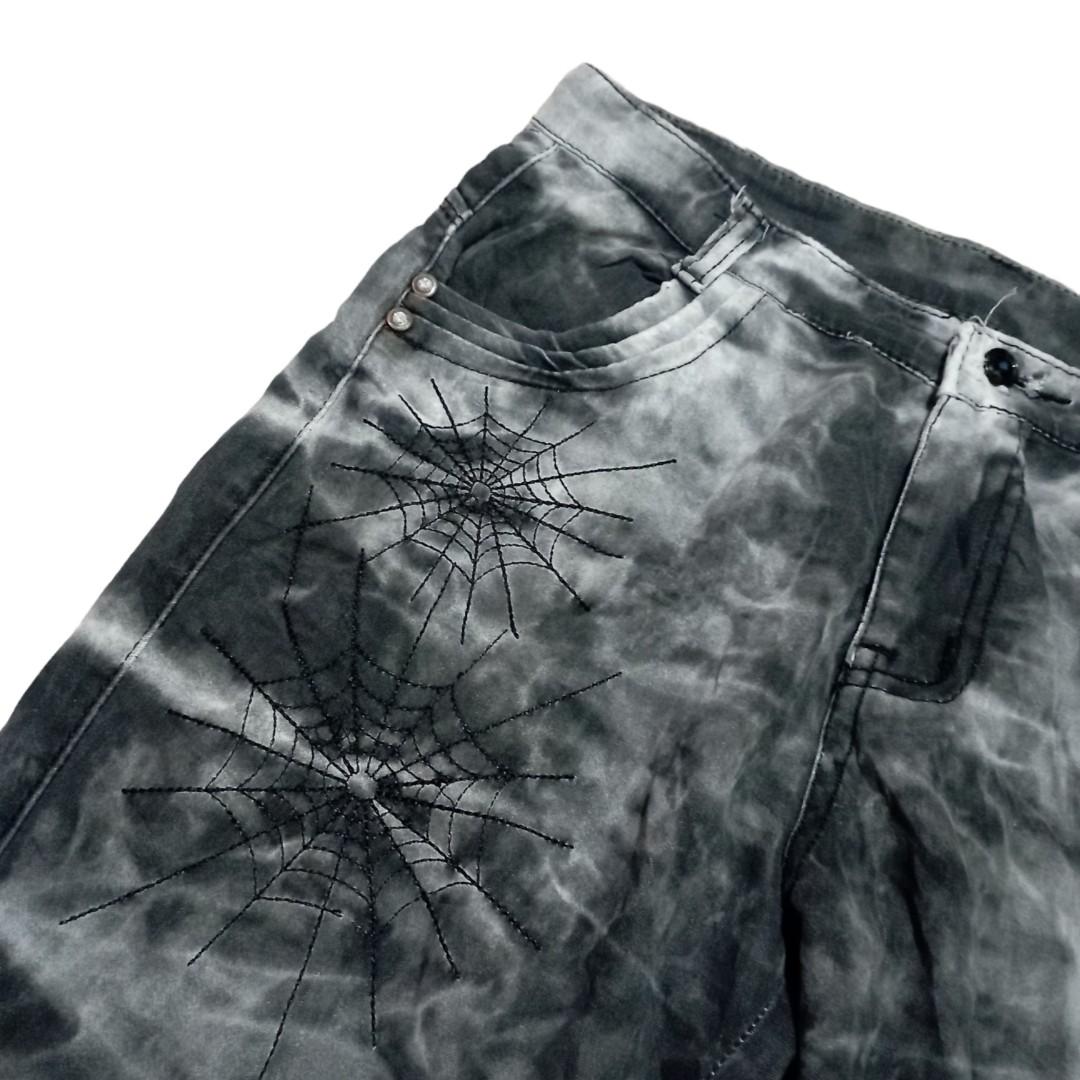 Spider Web Pants, Women's Fashion, Bottoms, Jeans on Carousell