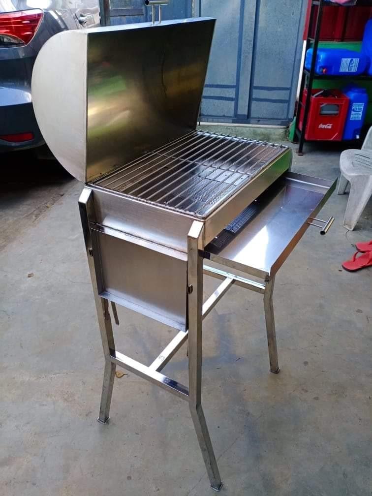 Stainless 100% Griller with cover and Ash tray, Furniture & Home Living ...