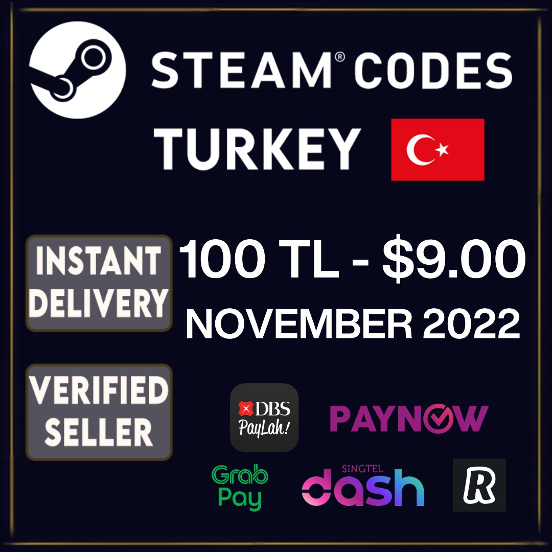 Steam Credit / Steam Wallet Code / Steam Gift Card [TURKEY], Video ...