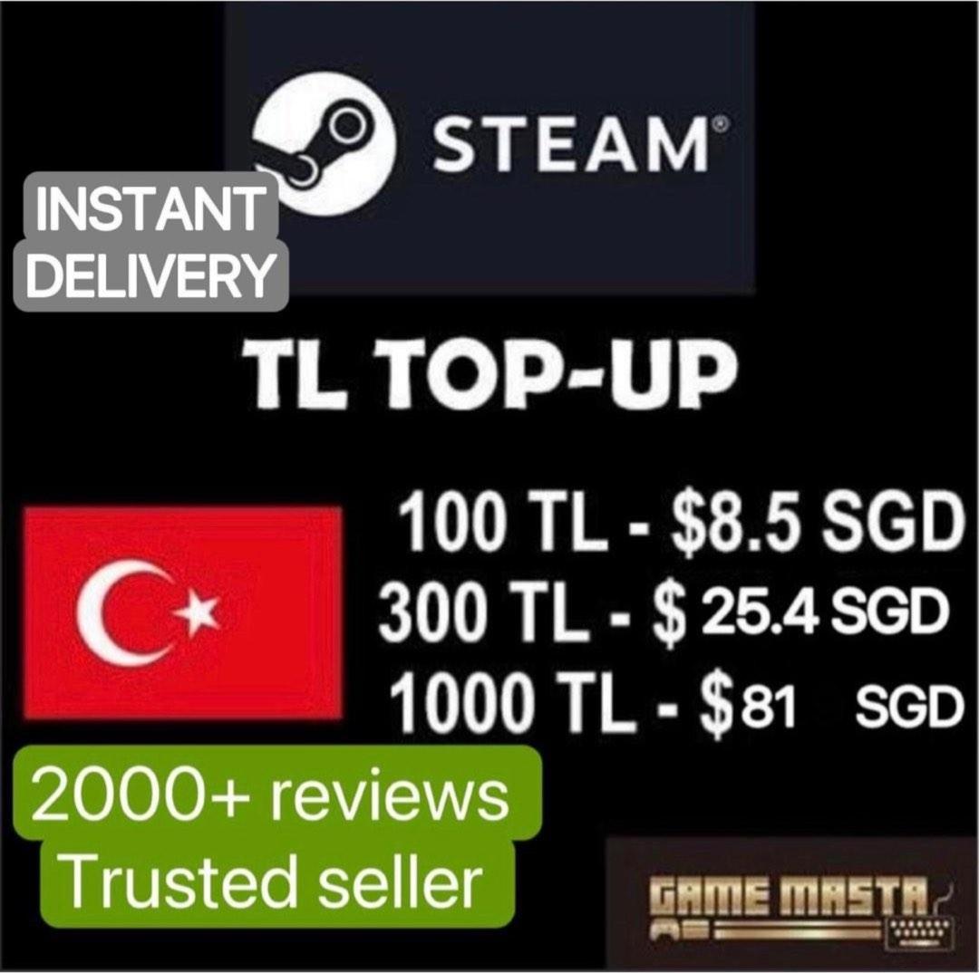Steam Wallet Turkey Top Up | Steam TL | Steam Credit / Steam Wallet ...
