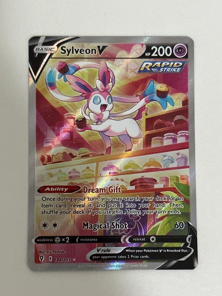 Sylveon V AA Alt Alternate Art Ultra Rare Pokemon TCG Card Evolving ...