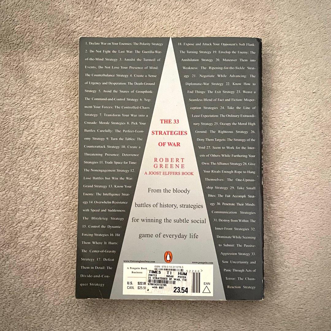 The 33 Strategies of War by Robert Greene (Author of 48 Laws of Power ...