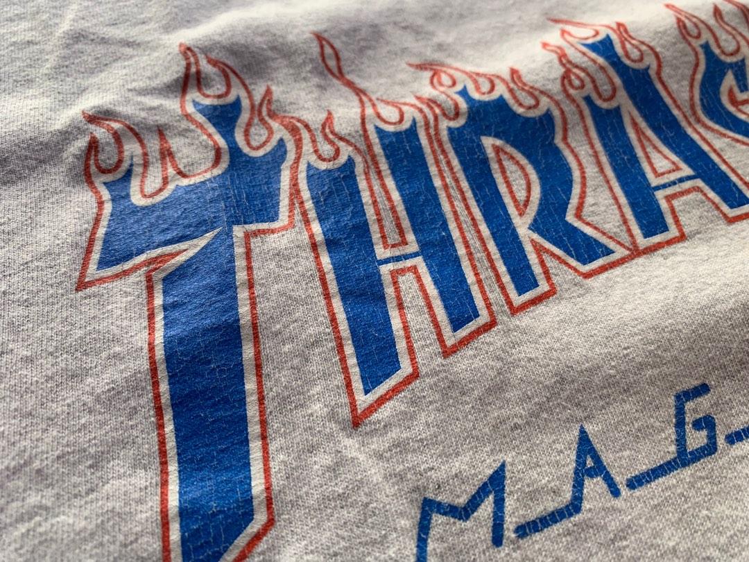 Thrasher blue flame tee Streetwear skate brand, Men's Fashion, Tops ...