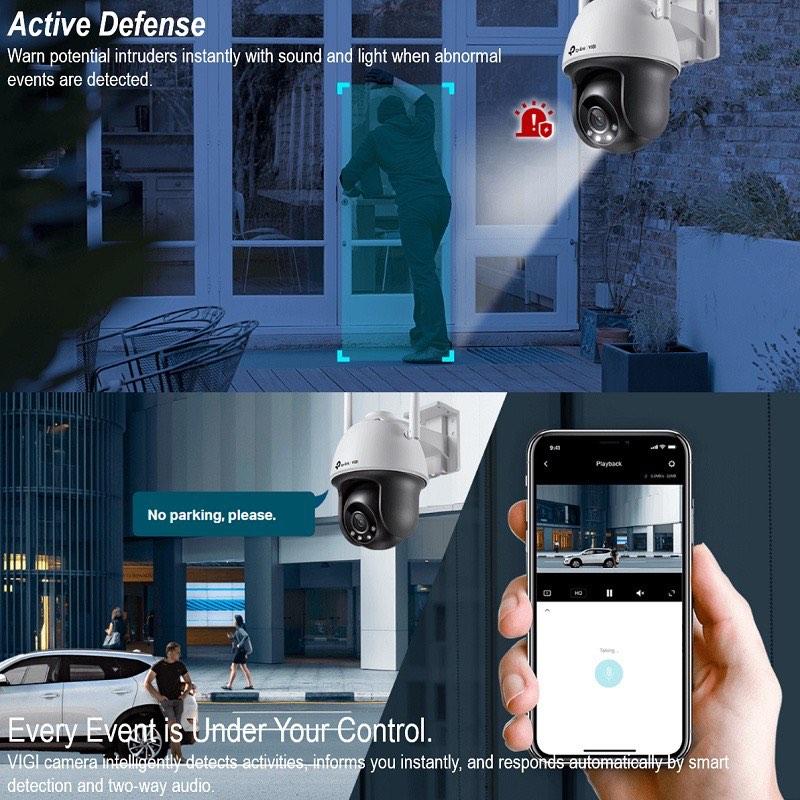 TP-Link VIGI C540-W PTZ 4MP Outdoor Full-Color Wi-Fi Pan Tilt Zoom CCTV ...