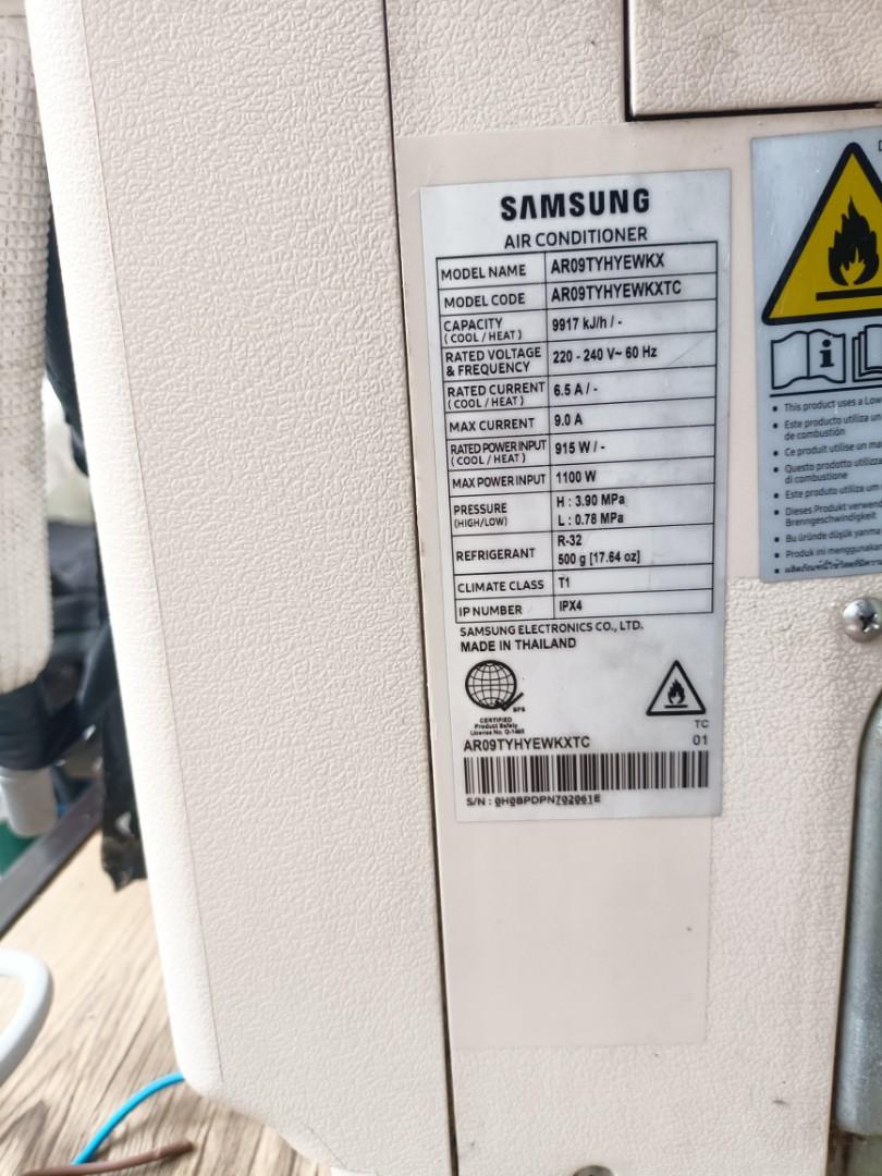 Used Samsung 1HP Split-type Inverter ACU, TV & Home Appliances, Air ...