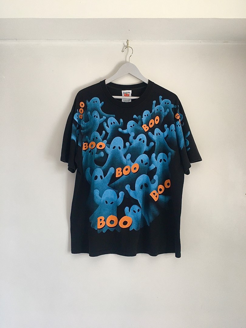 Vintage 90s Ghost Pile "BOO" All Over Print., Men's Fashion, Tops ...