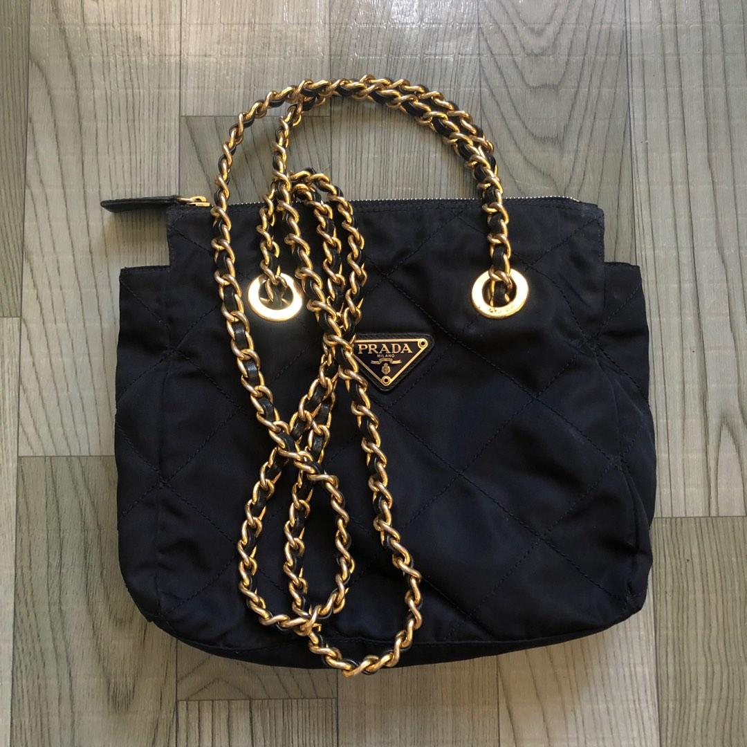 Vintage Prada Chain Bag, Luxury, Bags & Wallets on Carousell