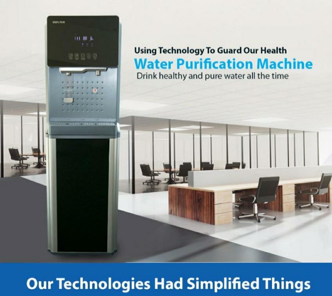 WAPU HOT AND COLD WATER PURIFIER DISPENSER AND FRIDGE (BRAND NEW WITH ...