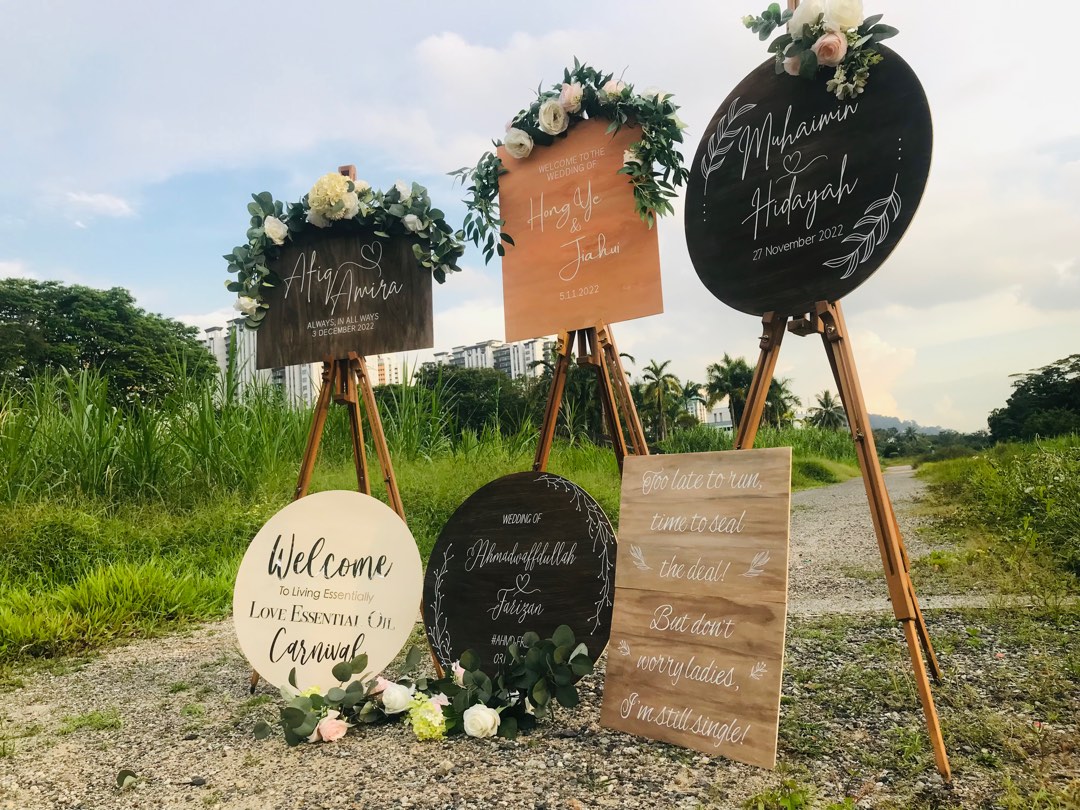 Welcome Sign Signage Signboard Board Wedding Event Venue Proposal ...
