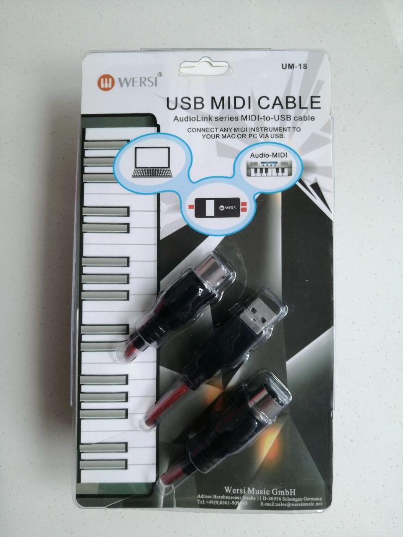 WERSI USB MIDI MidiPort Adapter Cable (2M) for ConnecWERSI USB MIDI MidiPort Adapter Cable (2M ...