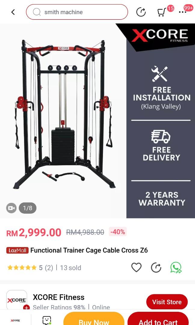 x core functional trainer cage cable cross Z6, Sports Equipment ...