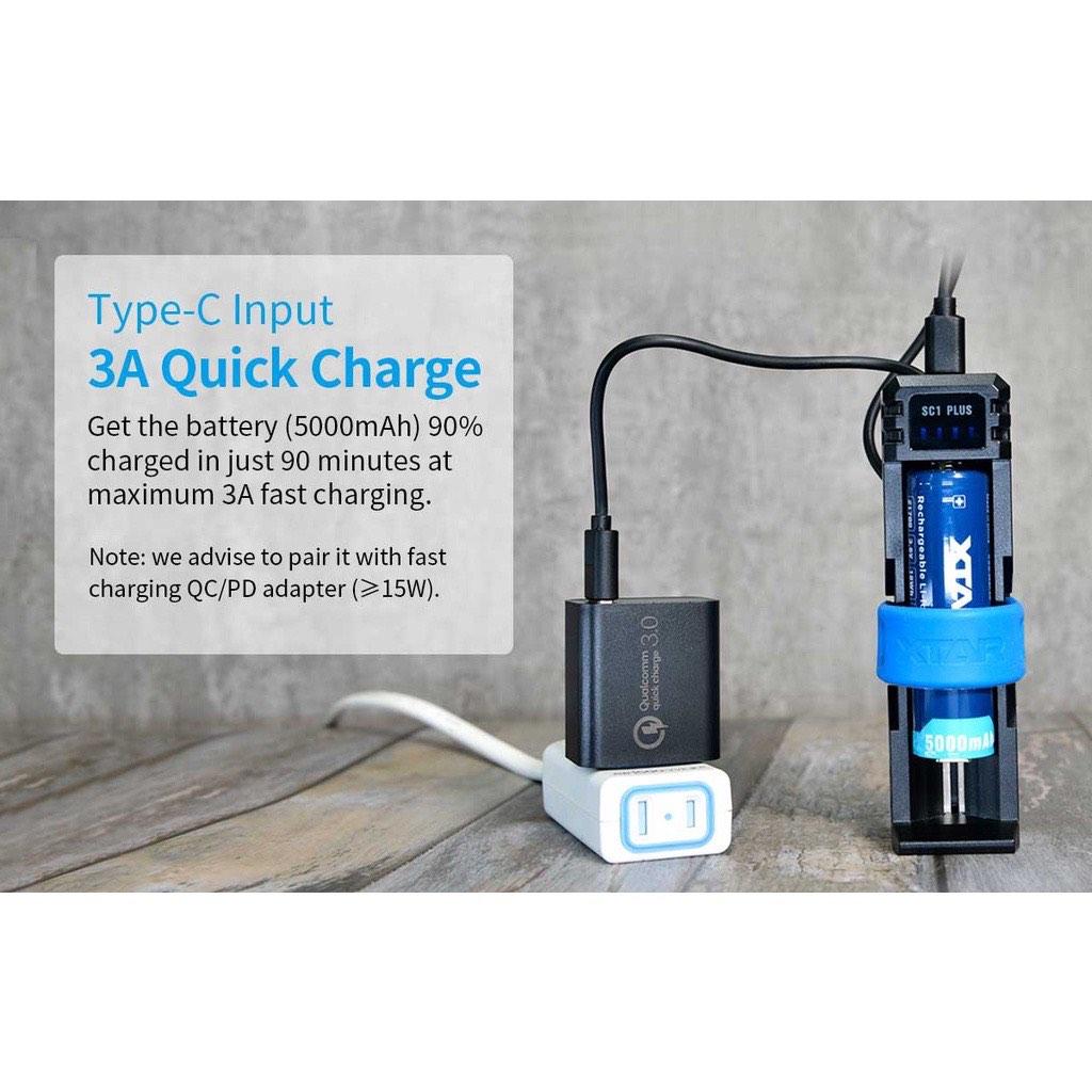 XTAR SC1 PLUS Single-slot 26800 Battery Charger & Power Bank, Mobile ...