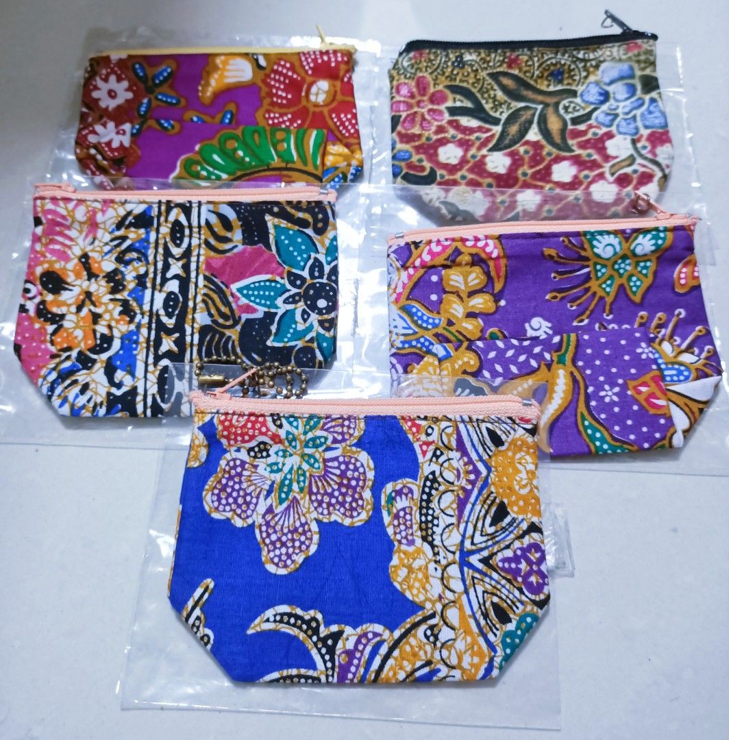 100% handmade batik coin pouch from Thailand, Women's Fashion, Bags ...